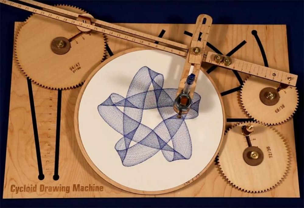 Cycloid Drawing Machine, lo spirografo dalle possibiltà infinite | Lega ...