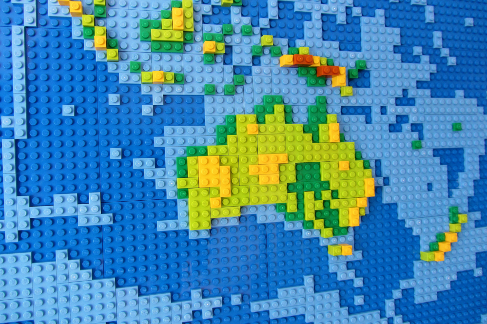 Tenete traccia delle vostre vacanze su questa enorme cartina geografica ...
