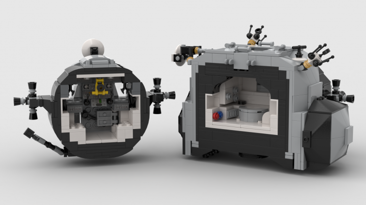 Le istruzioni della MOC LEGO del NASA Lunar Lander e del Command e ...