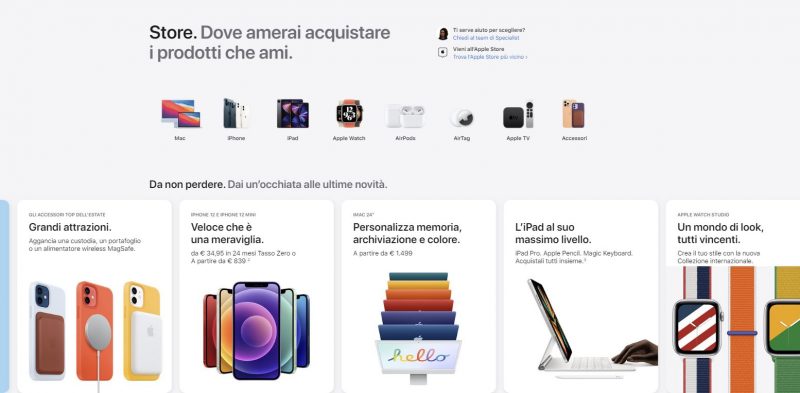 Apple Store, il sito cambia completamente look | Lega Nerd